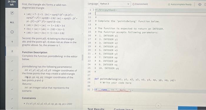 Solved A triangle formed by the three points a(x1,y1), | Chegg.com