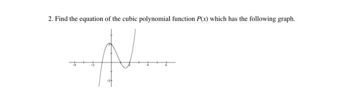 Solved 2. Find the equation of the cubic polynomial function | Chegg.com