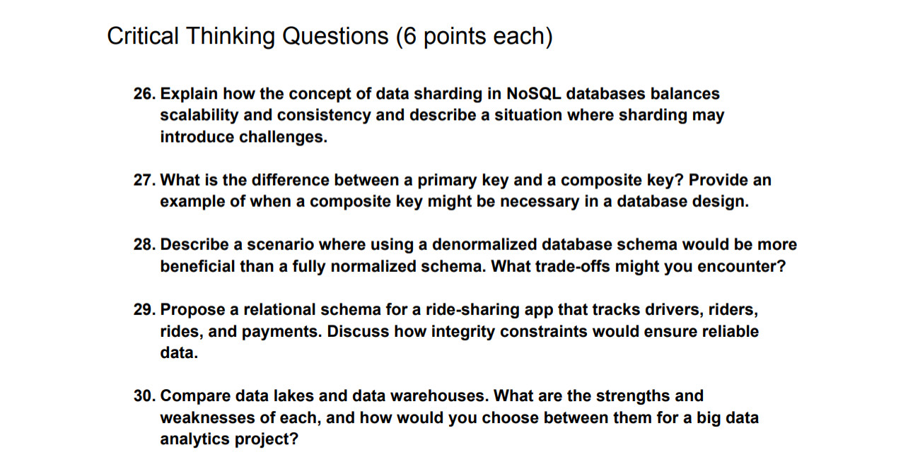 Solved I need help with these 5 ﻿questions explaining key | Chegg.com