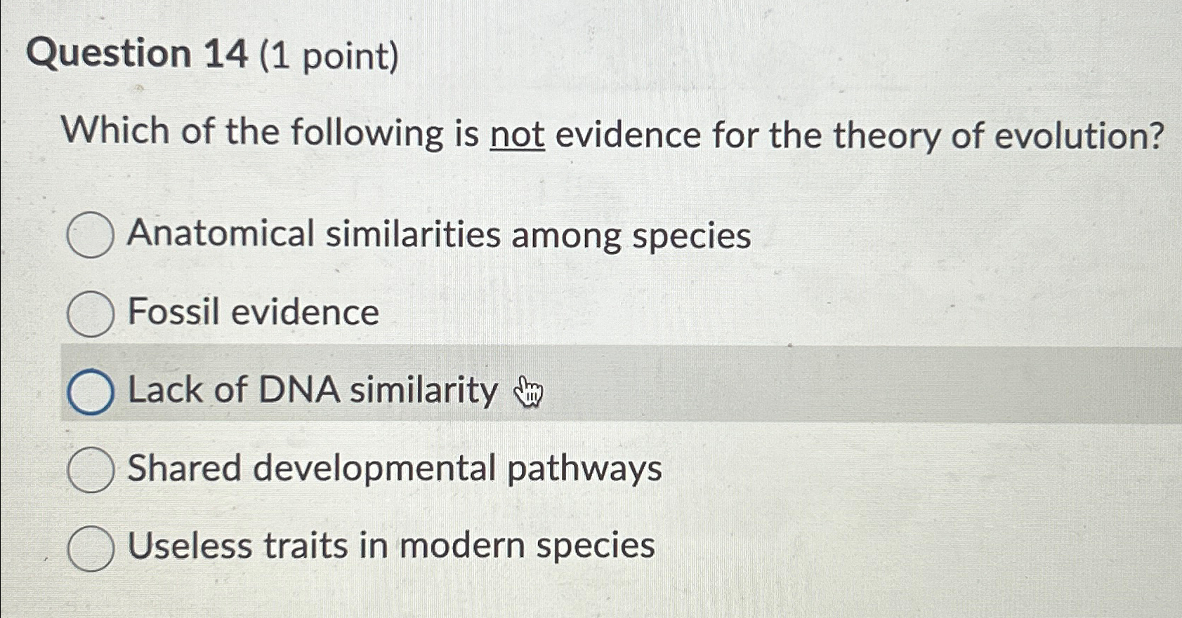 Solved Question 14 (1 ﻿point)Which of the following is not | Chegg.com