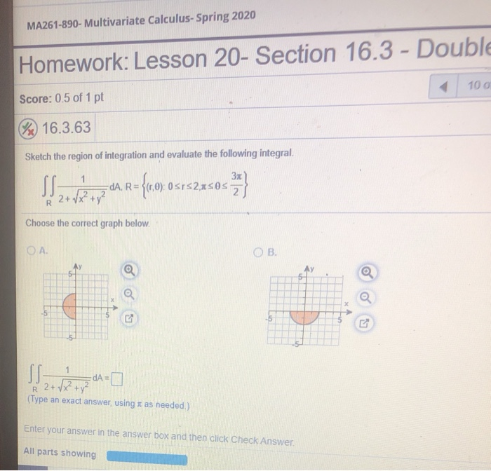 Solved MA261-890- Multivariate Calculus- Spring 2020 | Chegg.com