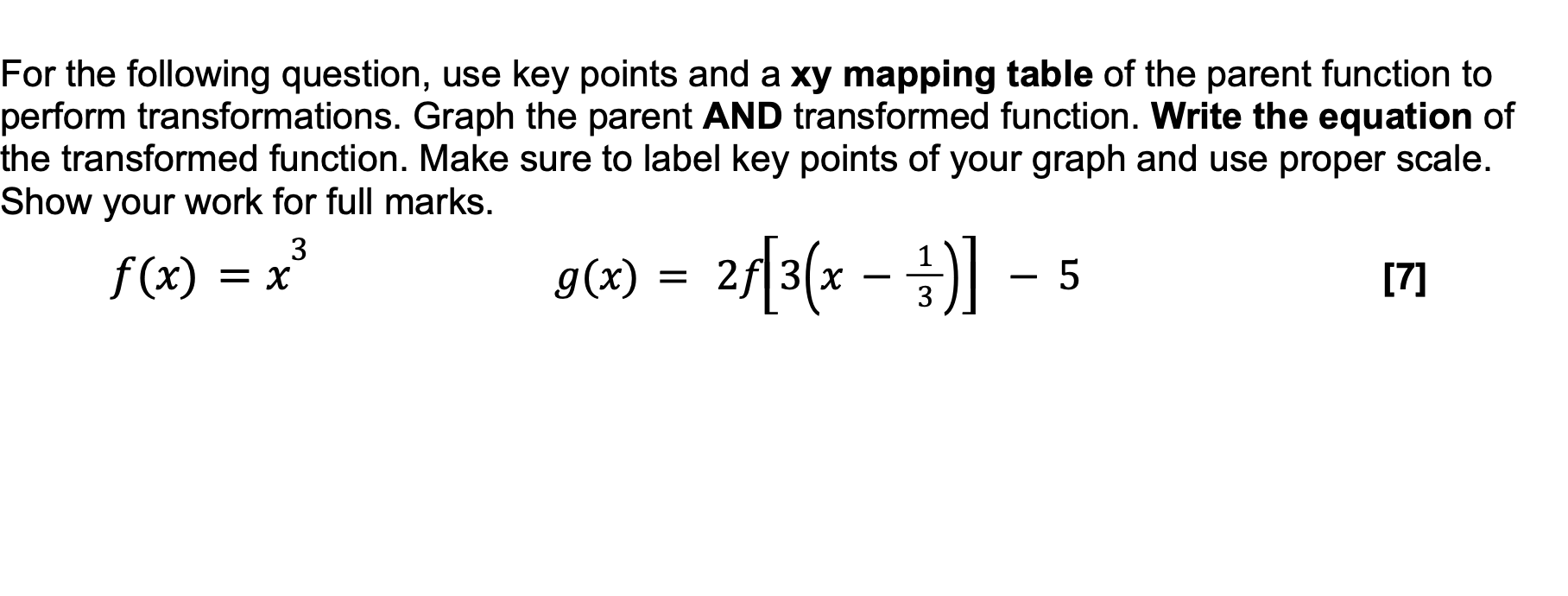 Solved For the following question, use key points and a xy | Chegg.com