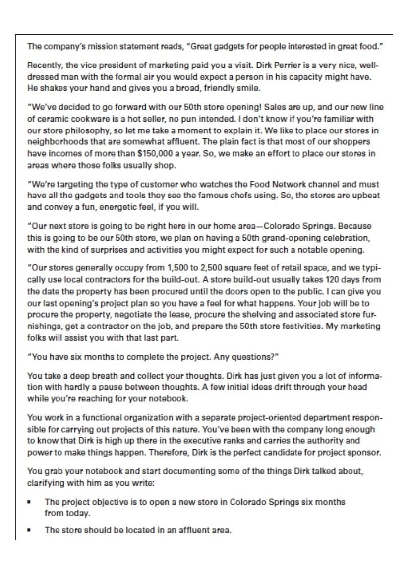 Solved Real World Scenario Project Case Study: New Kitchen | Chegg.com