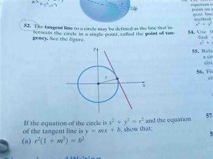 Solved // // // // //The tangent line to a circle may be | Chegg.com
