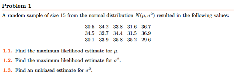 Solved A random sample of size 15 ﻿from the normal | Chegg.com