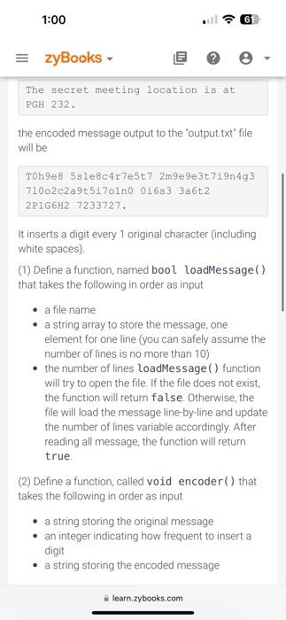 Solved Write a program that reads some message loaded from a | Chegg.com