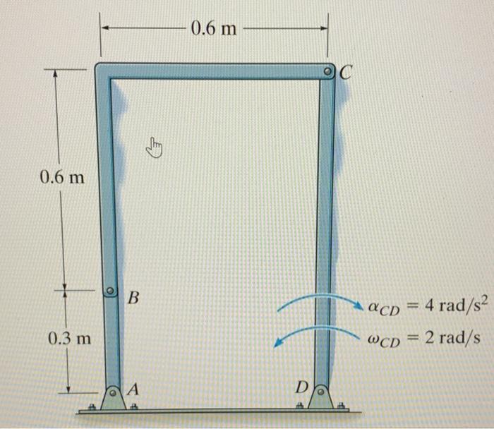 Solved determine the angular acceleration of link AB if link | Chegg.com