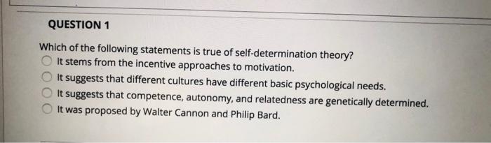 Solved QUESTION 1 Which of the following statements is true | Chegg.com