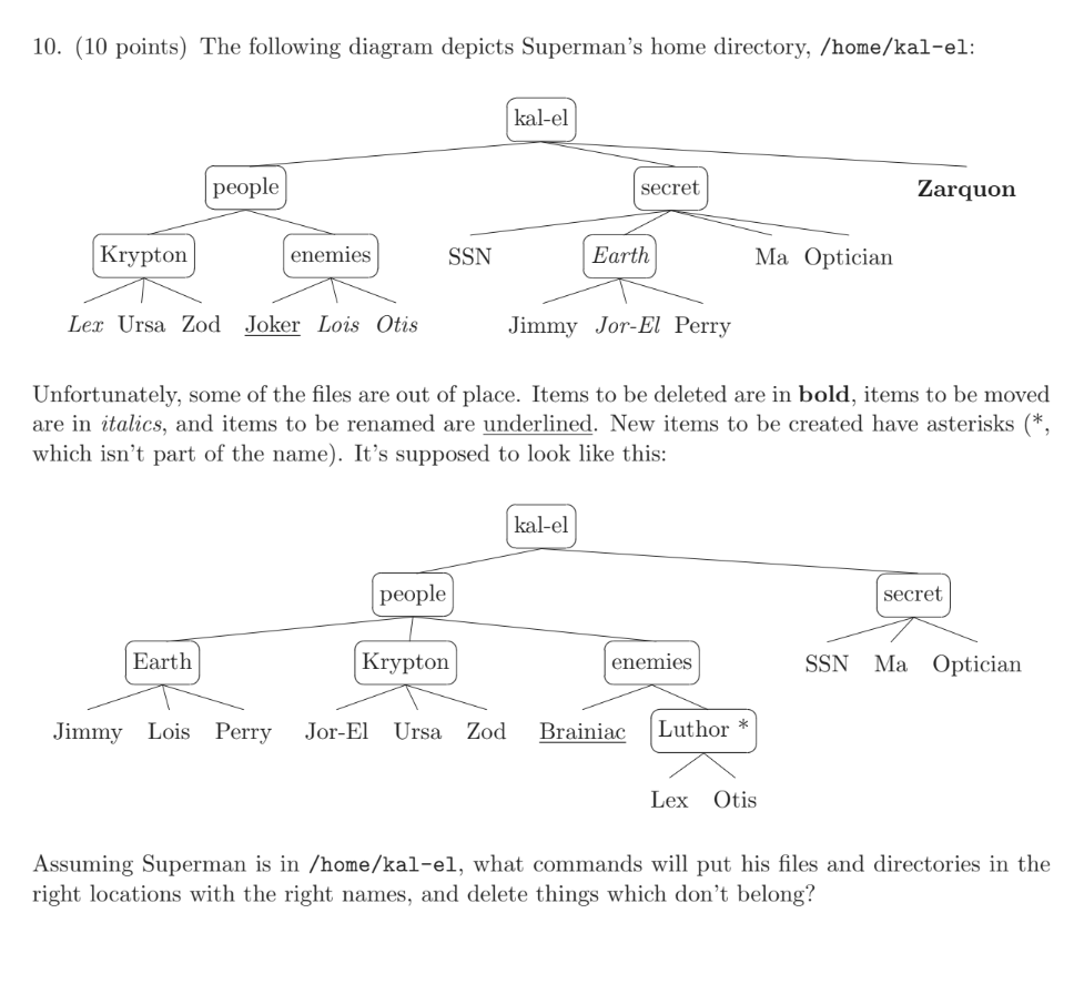 Solved 10. (10 ﻿points) ﻿The following diagram depicts | Chegg.com