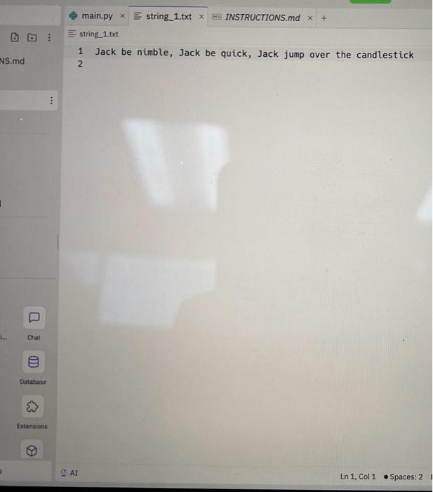 Solved 1 Jack be nimble, Jack be quick, Jack jump over the | Chegg.com