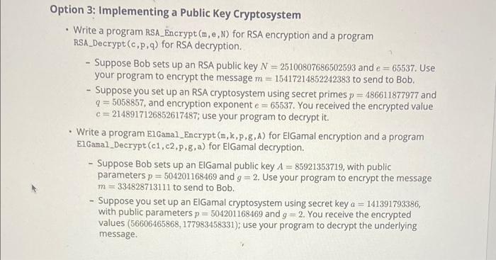 Solved Using Elements If Cryptography Write A Program That