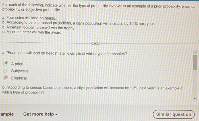 Solved For each of the following, indicate whether the type | Chegg.com