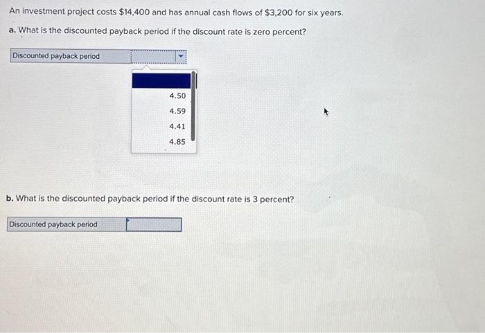 Solved An investment project costs $14,400 and has annual | Chegg.com