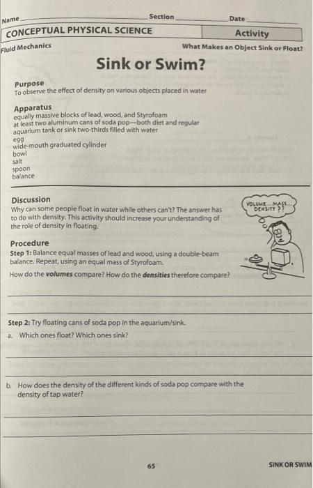 [Solved]: Section Date Name CONCEPTUAL PHYSICAL SCIENCE Flu