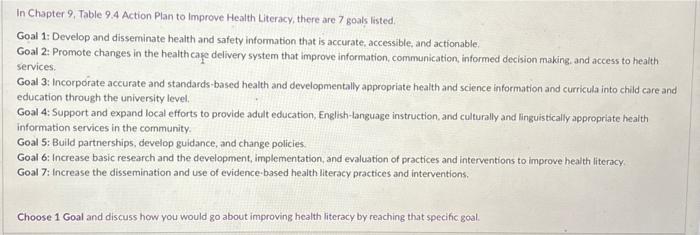 Solved Helpppo!!!!In Chapter 9, Table 9.4 Action Plan to | Chegg.com
