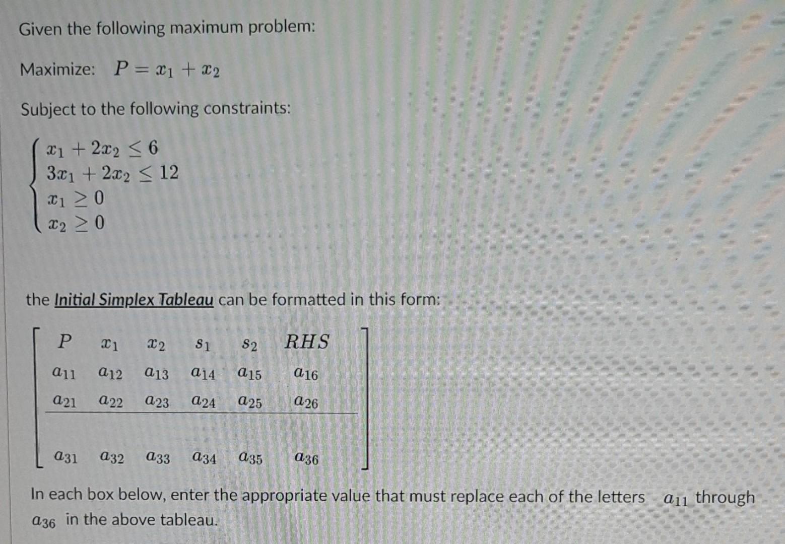 Solved Given the following maximum problem: Maximize: | Chegg.com