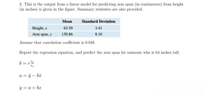 3. This is the output from a linear model for | Chegg.com