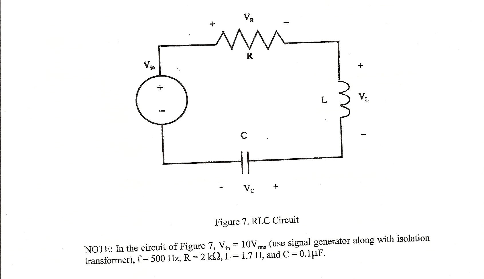 Solved Calculate the phasor voltages VR, VL,VC, of the RLC | Chegg.com
