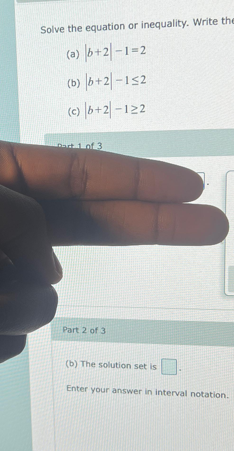 Solved Solve the equation or inequality. Write | Chegg.com