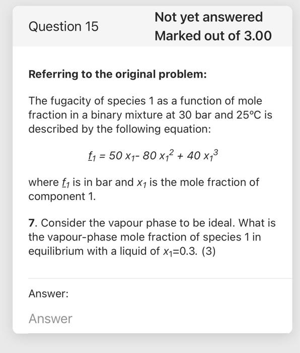 Solved In a binary liquid system, the excess molar volumes | Chegg.com