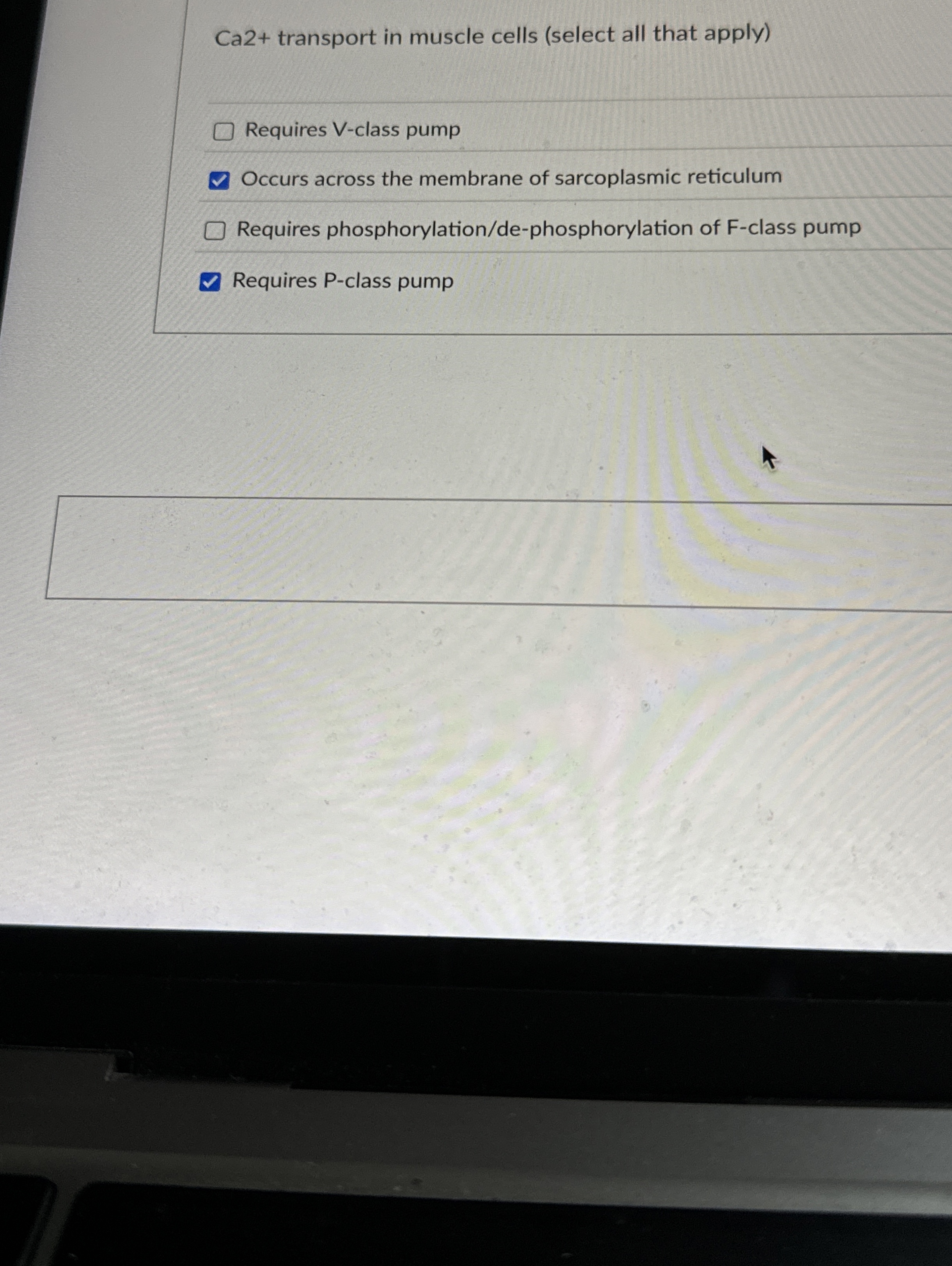 Solved Ca2+ ﻿transport in muscle cells (select all that | Chegg.com