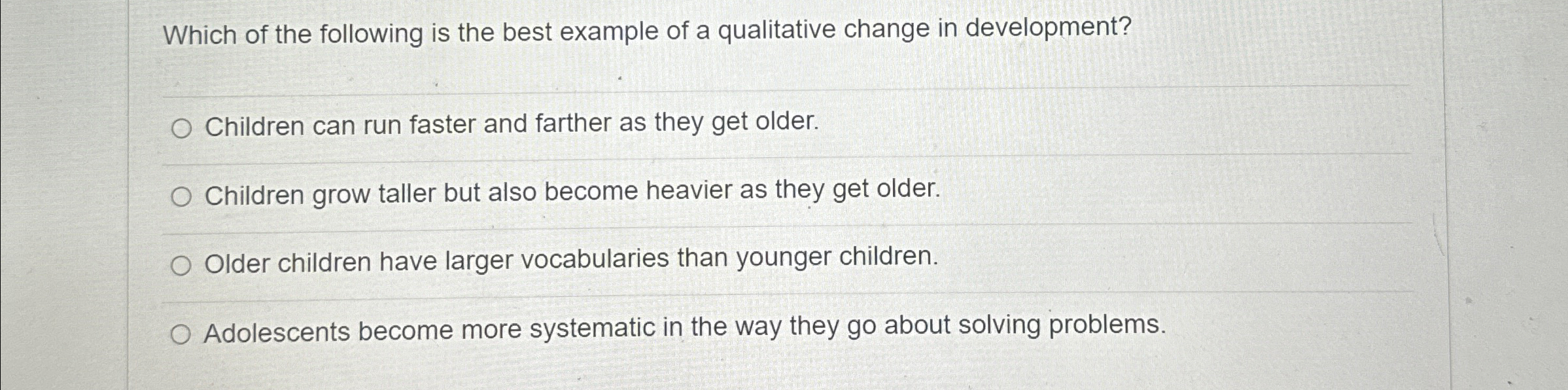 Solved Which of the following is the best example of a | Chegg.com