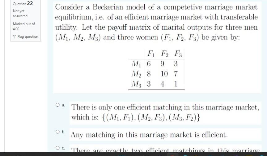 Solved Consider a Beckerian model of a competetive marriage | Chegg.com