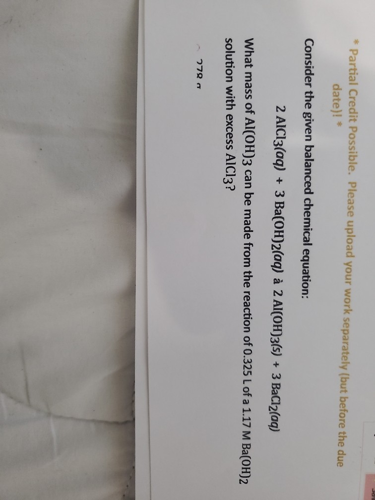 Solved * Partial Credit Possible. Please upload your work | Chegg.com