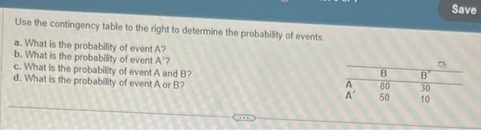 Solved Use the contingency table to the right to determine | Chegg.com