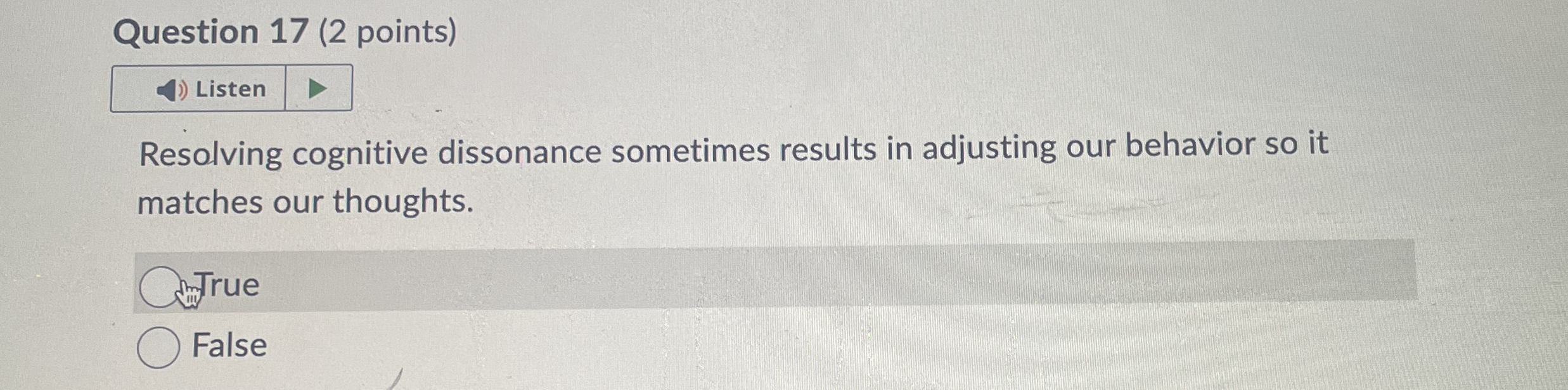 Solved Question 17 (2 points)ListenResolving cognitive | Chegg.com Solved Question 17 (2 points)ListenResolving cognitive | Chegg.com