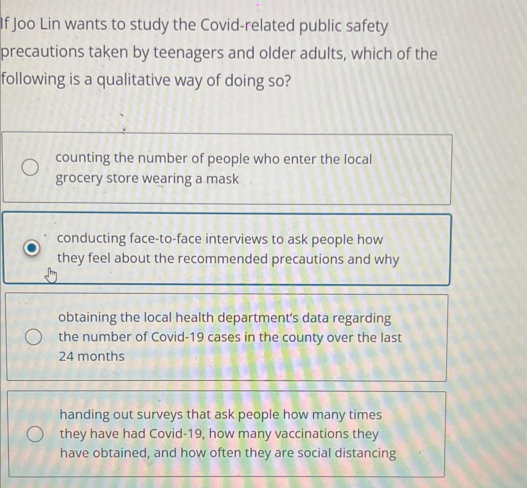 Solved If Joo Lin wants to study the Covid-related public | Chegg.com