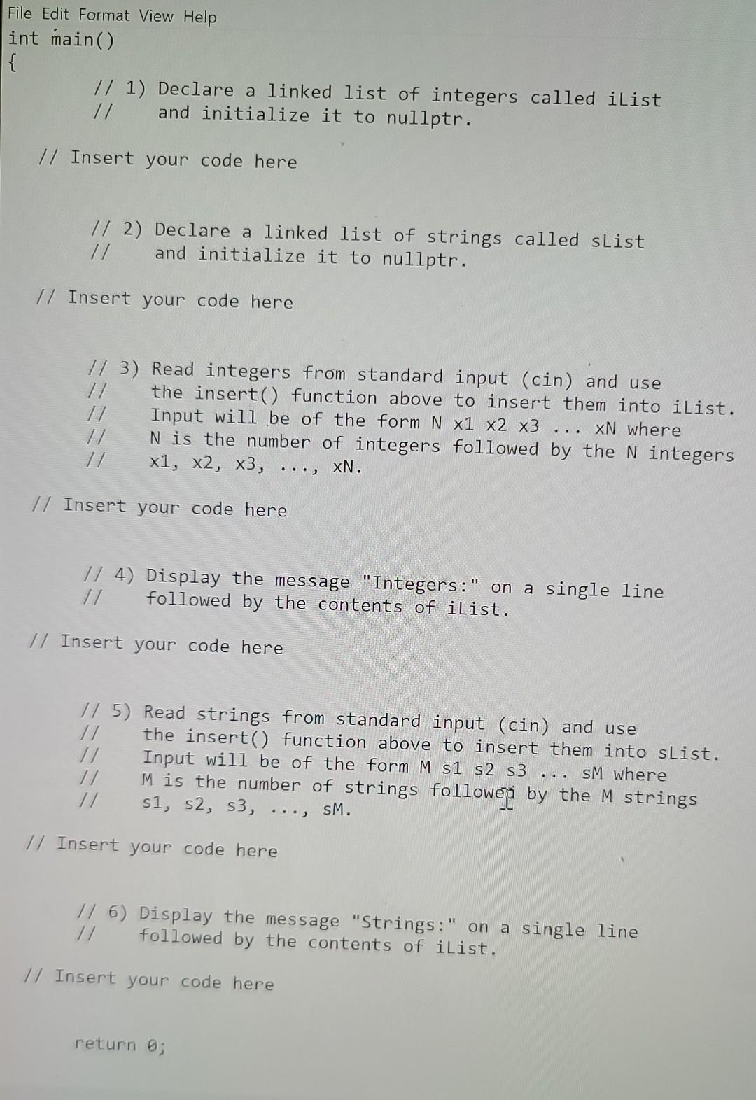 1.8 LAB: Using a Node template class two maintain | Chegg.com