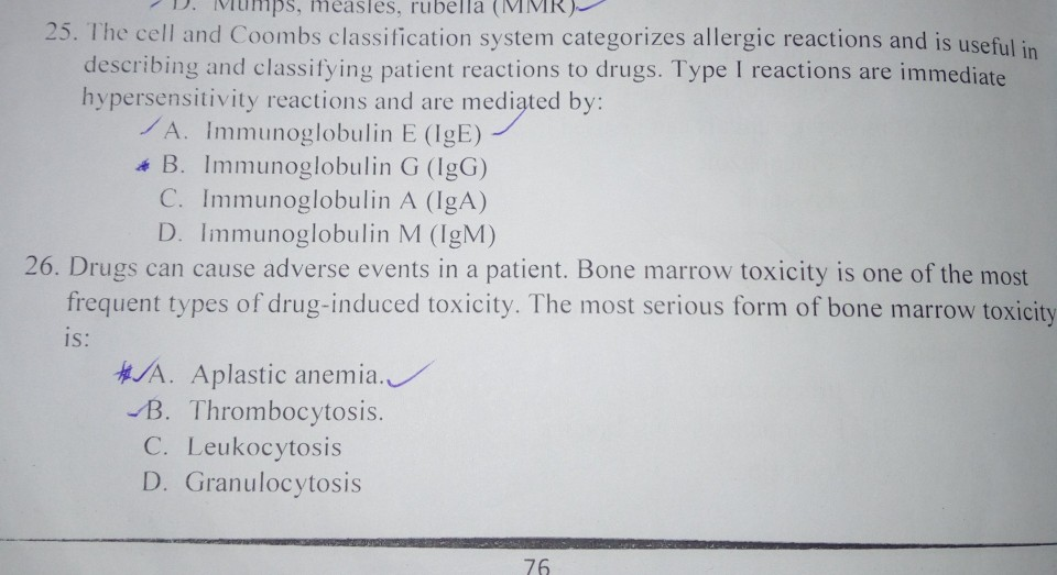 Solved measles, rubella (MI 25. The cell and Coombs | Chegg.com