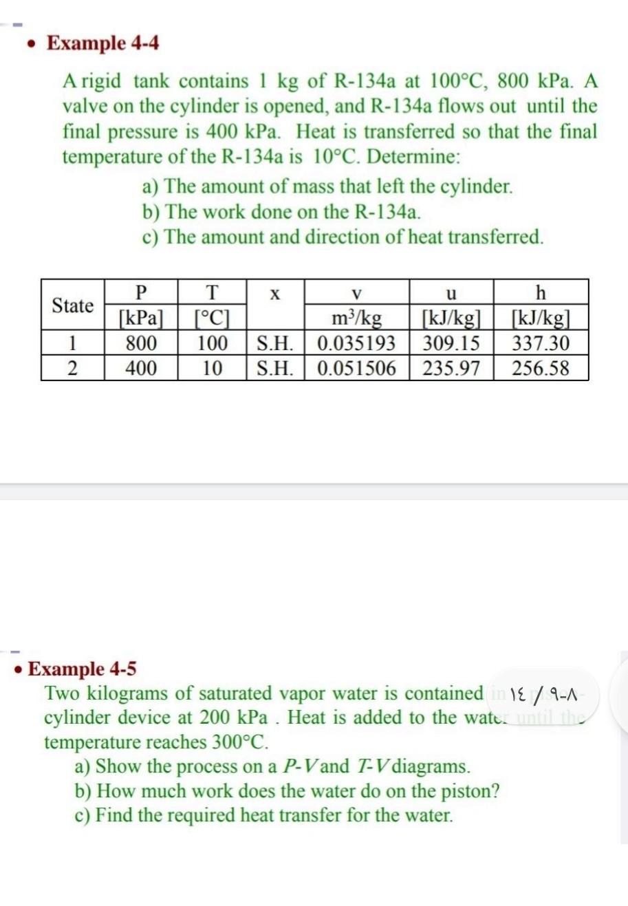 Solved A rigid tank contains 1 kg of R−134a at 100∘C,800kPa. | Chegg.com