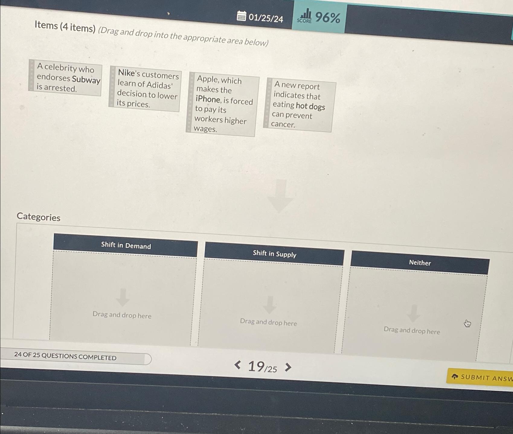 Solved Items (4 ﻿items) (Drag and drop into the appropriate | Chegg.com