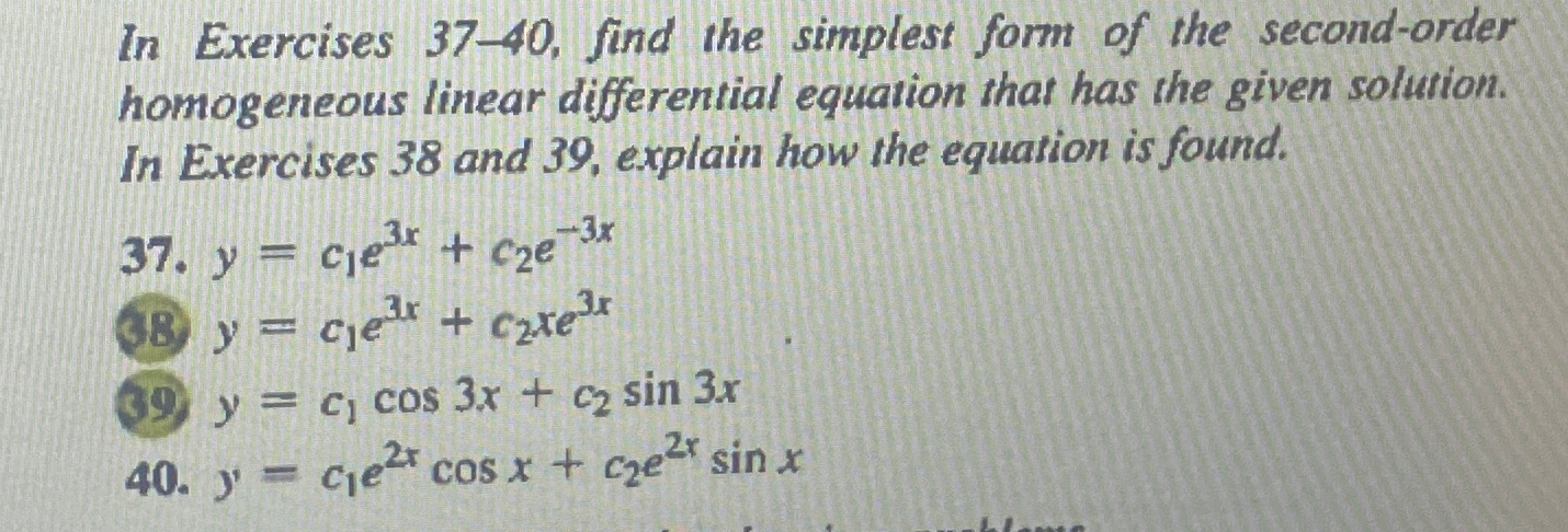 Solved In Exercises 37-40, ﻿find the simplest form of the | Chegg.com