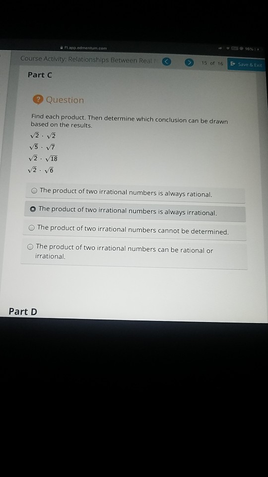 Solved 11. app.edmentum.com Course Activity: Relationships | Chegg.com