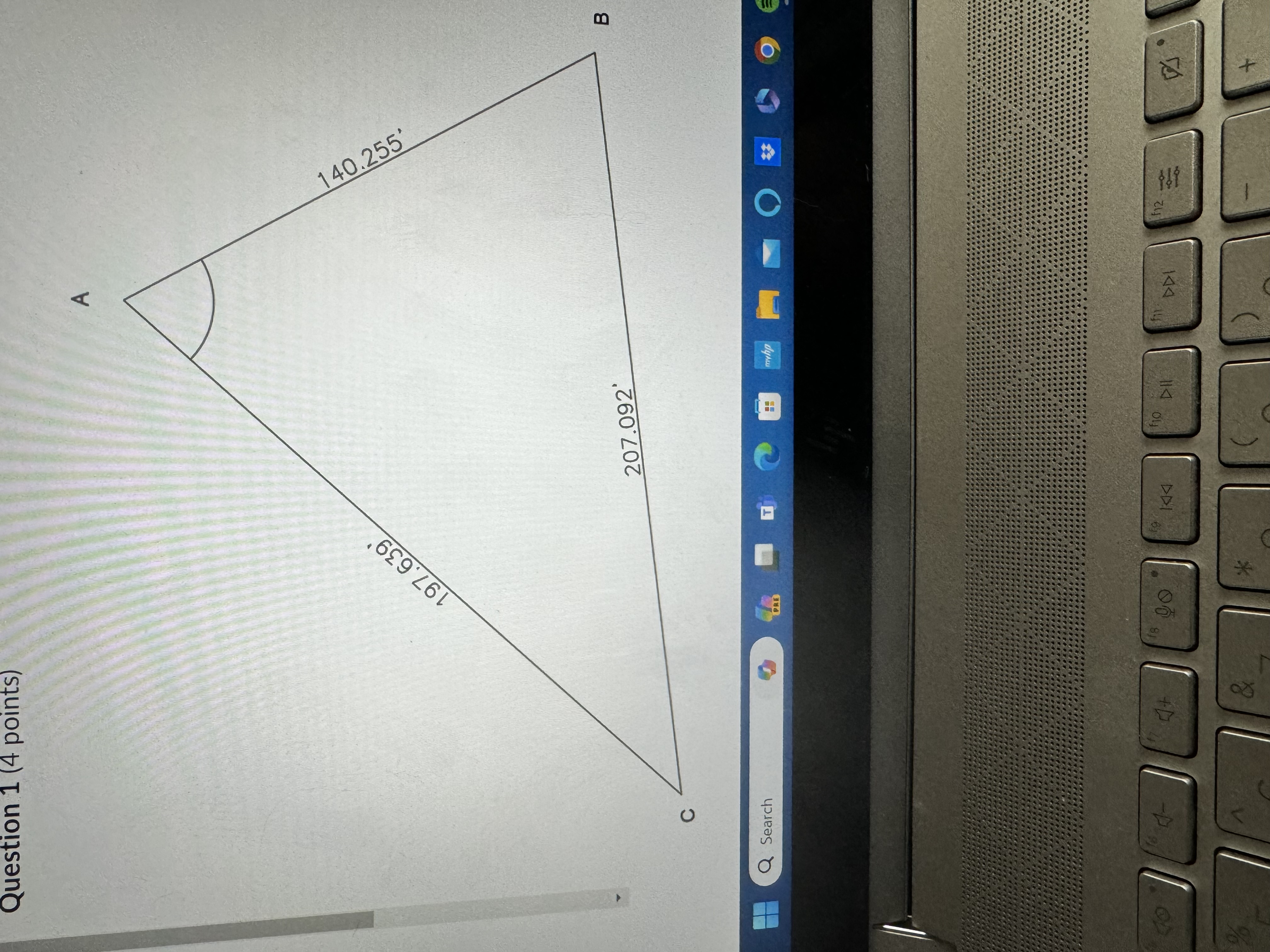 Solved I need to find the a angle | Chegg.com