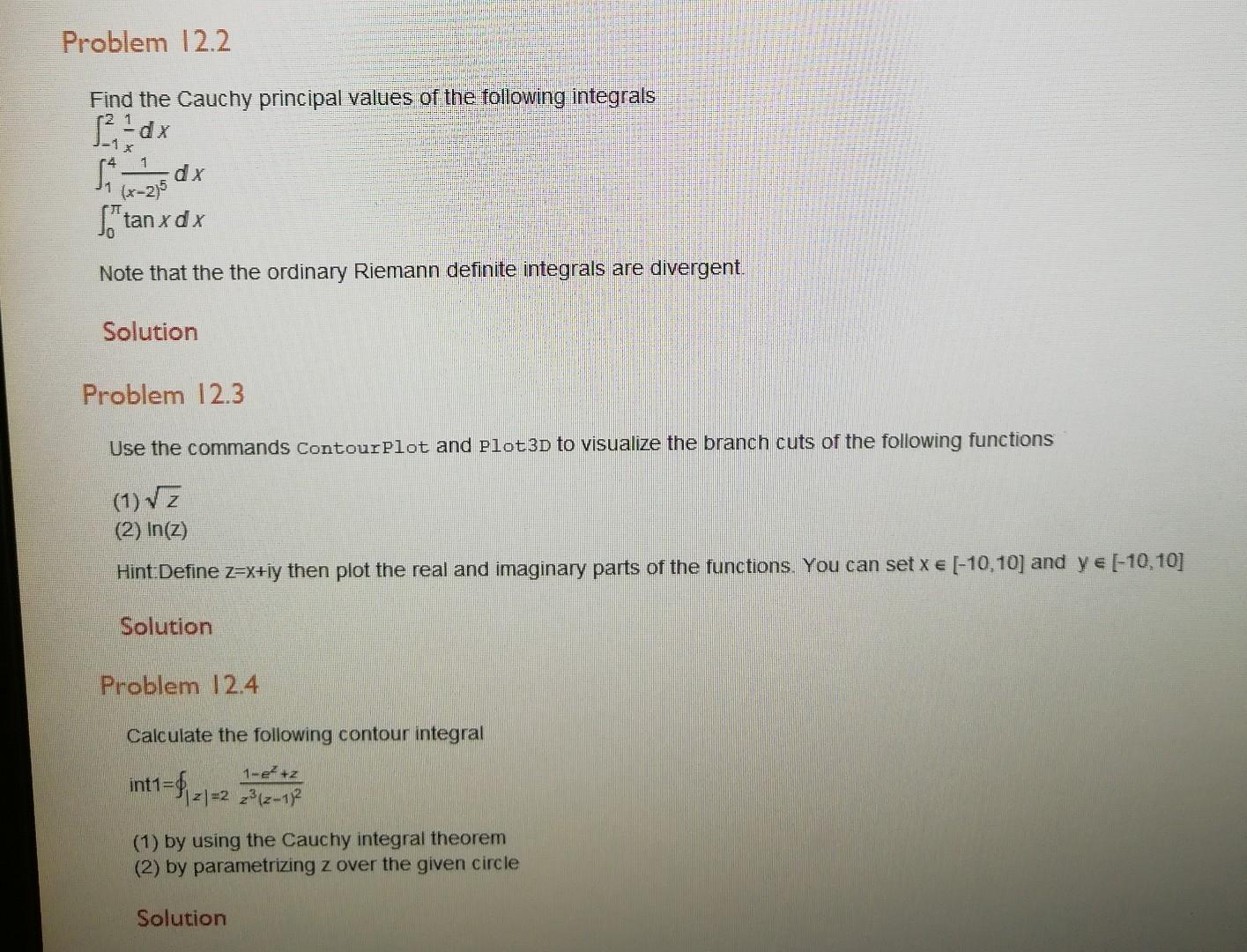Solved **only Wolfram MATHEMATICA. Don't give handwritten | Chegg.com