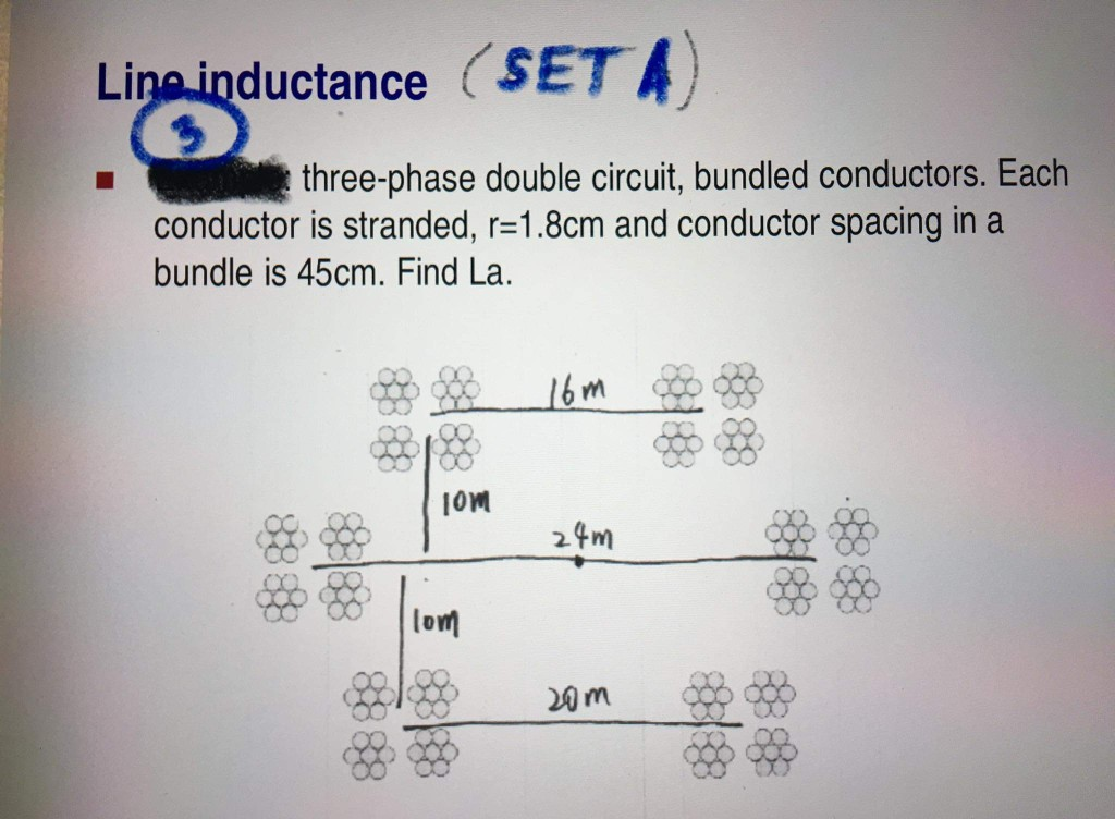 Solved Line inductance (SETA three-phase double circuit, | Chegg.com