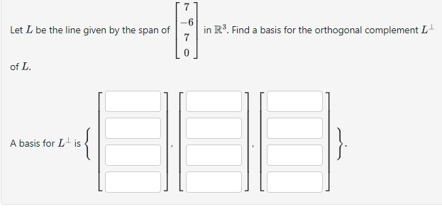 Solved Let L be ﻿the line given by ﻿the span | Chegg.com