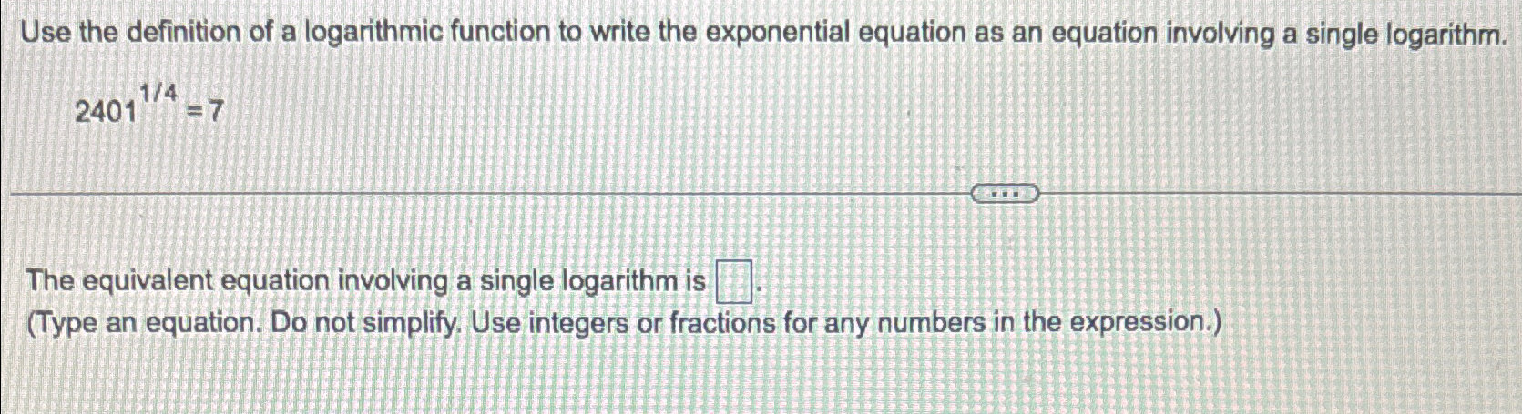 Solved Use the definition of a logarithmic function to write | Chegg.com