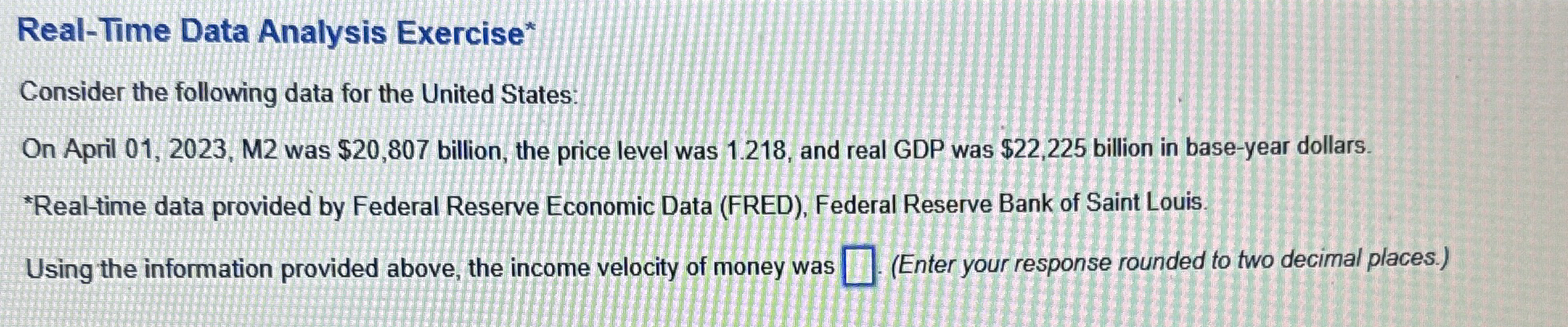Solved Real-Time Data Analysis Exercise*Consider the | Chegg.com