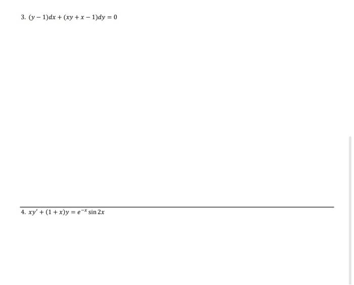 Solved Find the general solution (implicit if necessary, | Chegg.com