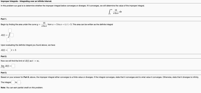 Solved Improper Integrals - Integrating over an infinite | Chegg.com