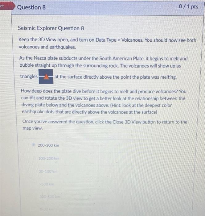 Solved ncorrect Question 9 0/1 pts Seismic Explorer Question | Chegg.com Solved ncorrect Question 9 0/1 pts Seismic Explorer Question | Chegg.com