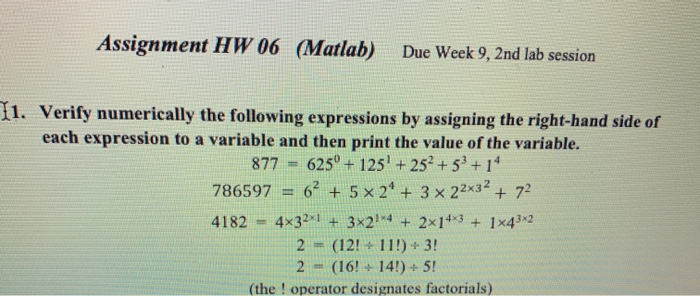 Solved Assignment Hw 06 Matlab Due Week 9 2nd Lab Session 