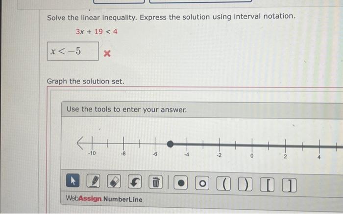 Solved Solve the linear inequality. Express the solution | Chegg.com