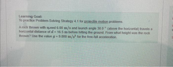 Solved Leaming Goal: To practice Problem-Solving Strategy | Chegg.com