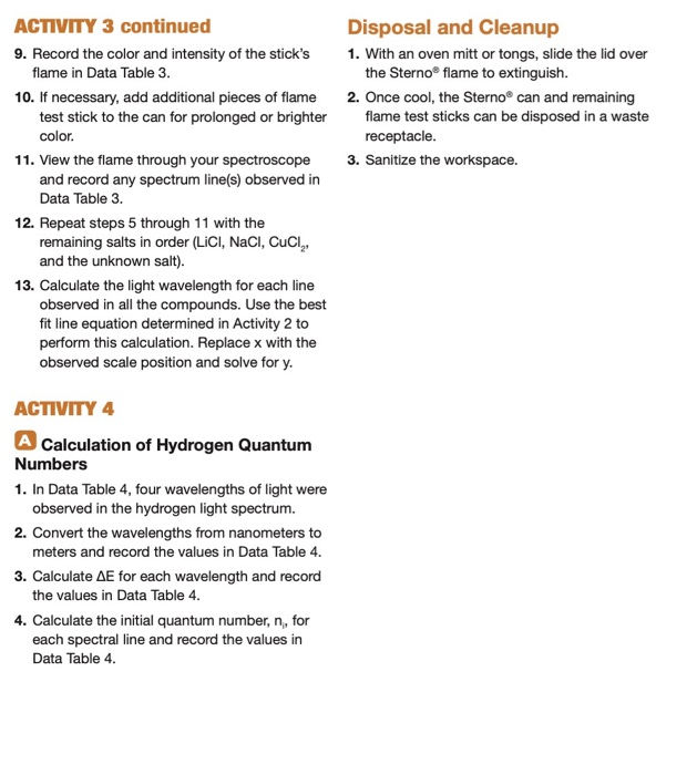 Data Table 3 Copper Chloride Blue Green Sodium | Chegg.com